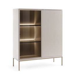 Masseno Vitrine, Kaschmir, Holzwerkstoff, 104x126x39 cm, Wohnzimmer, Wohnw&auml;nde, Vitrinenschr&auml;nke