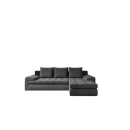 Kaiser M&ouml;bel Ecksofa, Dunkelgrau, Holz, L-Form, 237x150 cm, Wohnzimmer, Sofas & Couches, Wohnlandschaften, Ecksofas
