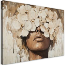 FEEBY Leinwandbild, Beige, Textil, Person/Charakter, Rechteckig, 60x40 cm, Bilder und Zubeh&ouml;r, Wandbilder, Leinwandbilder