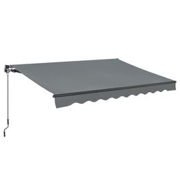 Juskys Gelenkarmmarkise, Grau, Textil, 300x250x250 cm, Sonnen- & Sichtschutz, Markisen