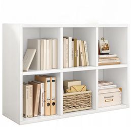 B&uuml;cherregal,, Wei&szlig;, Holzwerkstoff, 90x60x30 cm, Wohnzimmer, Regale, B&uuml;cherregale