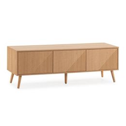 VS Venta-stock Tv-Element, Honigeiche, Holzwerkstoff, Rechteckig, 130x45x40 cm, Wohnzimmer, Wohnw&auml;nde, Lowboards, Lowboards stehend