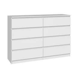 CDF Kommode, Wei&szlig;, Holzwerkstoff, 138x97x40 cm, Wohnzimmer, Kommoden & Sideboards, Kommoden
