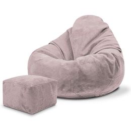 Dreamroots Sitzsack, Pink, Textil, 70x70x70 cm, Oeko-Tex&reg; Standard 100, Wohnzimmer, Hocker, Sitzs&auml;cke, XXL Sitzs&auml;cke