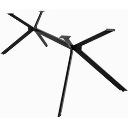 CLP Tischbein, Schwarz, Metall, 195x72x133 cm, Esszimmer, Tische, Esstische, Tischsysteme