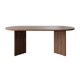 Selsey Esstisch, Braun, Holzwerkstoff, 6-Sitzer, Oval,Oval, 90x75x204 cm, Esszimmer, Tische, Esstische