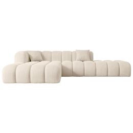 Altdecor Ecksofa, Beige, Kunststoff, 6-Sitzer, L-Form, Ottomane links, 289x176 cm, Wohnzimmer, Sofas & Couches, Wohnlandschaften, Ecksofas
