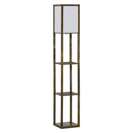 HOMCOM Stehlampe, Braun, Textil, 26x160x26 cm, Lampen & Leuchten, Innenbeleuchtung, Stehlampen, Stehlampen