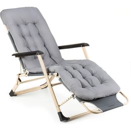 Outtec Garten-Relaxsessel, Grau, Metall, 1-Sitzer, Rechteckig, 180x76x52 cm, Gartenm&ouml;bel, Gartenst&uuml;hle, Gartenst&uuml;hle
