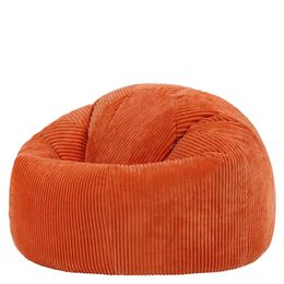 Icon Sitzsack, Terracotta, Textil, 200 L, 1-Sitzer, Rund, 85x50x85 cm, Hergestellt in Deutschland, Oeko-Tex&reg; Standard 100, Reach, Wohnzimmer, Hocker, Sitzs&auml;cke, XXL Sitzs&auml;cke