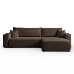 Lookway Ecksofa, Braun, Textil, 4-Sitzer, L-Form,L-Form, 277x143 cm, Wohnzimmer, Sofas & Couches, Wohnlandschaften, Ecksofas
