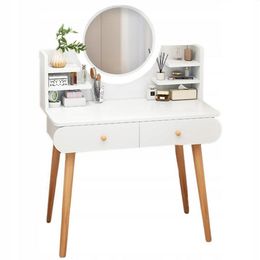 Rexo Schminktisch,, Wei&szlig;, Holzwerkstoff, 40x120x80 cm, Schlafzimmer, Schminktische