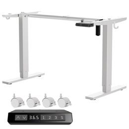 Homavo Schreibtischgestell, Wei&szlig;, Metall, 60x70x120 cm, Arbeitszimmer, Schreibtische, B&uuml;rotische
