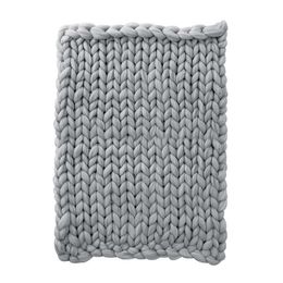 Livingandhome Decke, Grau, Textil, Rechteckig, 120x150 cm, Wohntextilien, Decken