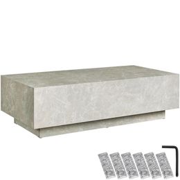 TecTake Couchtisch, Beige, Holz, Quadratisch, 120x35x60 cm, Wohnzimmer, Wohnzimmertische, Couchtische