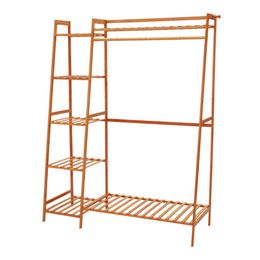 Livingandhome Garderobenst&auml;nder, Braun, Holz, 110x140x40 cm, Garderobe, Garderobenst&auml;nder