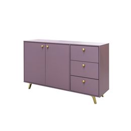 Agmat-Furniture Kommode, Lila, Holzwerkstoff, 140x86x41 cm, Wohnzimmer, Kommoden & Sideboards, Kommoden