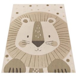 Paco Home Kinderteppich, Beige, Textil, Rechteckig, 80x150 cm, strapazierf&auml;hig, f&uuml;r Fu&szlig;bodenheizung geeignet, Teppiche & B&ouml;den, Teppiche, Teppich Kinderzimmer