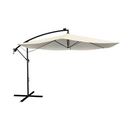 Juskys Ampelschirm, Creme, Metall, 285x285 cm, Sonnen- & Sichtschutz, Sonnenschirme