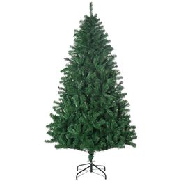 HOMCOM Weihnachtsbaum, Gr&uuml;n, Kunststoff, 180 cm, Dekoration, Weihnachtsdekoration, Weihnachtsb&auml;ume & Zubeh&ouml;r