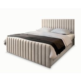 Masseno Boxbett, Beige, Holz, 180x200 cm, Schlafzimmer, Betten, Boxspringbetten