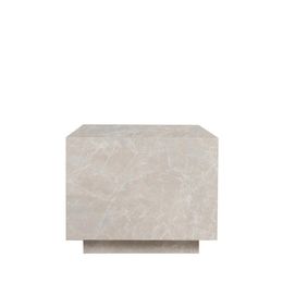 Drawer Beistelltisch, Greige, Stein, 40x45x40 cm, Wohnzimmer, Wohnzimmertische, Beistelltische