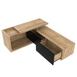 Komhtom Tv-Lowboard,Unendlich, Natur, Holz, Mode, 40x45x135 cm, Wohnzimmer, Wohnw&auml;nde, Lowboards, Lowboards stehend