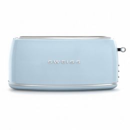 Sweiss Toaster, Blau, Metall, 41x18.2x20 cm, K&uuml;chenger&auml;te, Toaster