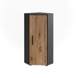VICCO Eckmidischrank, Anthrazit, Eiche Artisan, Holzwerkstoff, 2 F&auml;cher, Rechteckig, 33x81x33 cm, Badezimmer, Badezimmerschr&auml;nke, Midischr&auml;nke