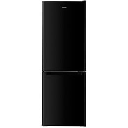 homeX K&uuml;hl-Gefrier-Kombination,, Schwarz, Metall, Kunststoff, Glas, 3 St&uuml;ck Schubladen, 49.5x142.5x56 cm, Abtauautomatik, T&uuml;ranschlag wechselbar, h&ouml;henverstellbare F&uuml;&szlig;e, LED-Innenbeleuchtung, Gefrierfach, Temperaturanzeige, K&uuml;chenger&auml;te, K&uuml;chenelektroger&auml;te, K&uuml;hl- & Gefrierschr&auml;nke, K&uuml;hl- & Gefrierkombinationen