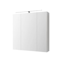 ML-Design Spiegelschrank, Wei&szlig;, Holzwerkstoff, 72.4x72x15 cm, Badezimmer, Badezimmerspiegel, Spiegelschr&auml;nke