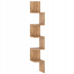 Stiv Meble B&uuml;cherregal, Eiche Wotan, Holz, 22.2x142.2x22.2 cm, Wohnzimmer, Regale, B&uuml;cherregale