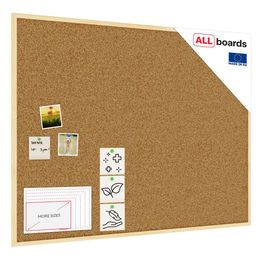 ALLboards Pinnwand, Braun, Holz, 120x90x1.5 cm, Dekoration, Magnettafeln & Pinnw&auml;nde