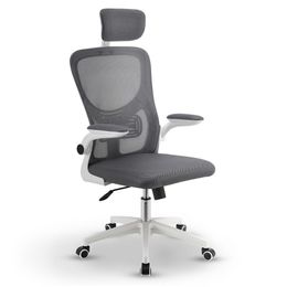 Juskys B&uuml;rostuhl, Grau, Kunststoff, 59x123x60 cm, Kinder- & Jugendzimmer, Jugendm&ouml;bel, Gamingst&uuml;hle