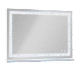 Vanitii Schminkspiegel, Wei&szlig;, Metall, Mode, Rechteckig, 80x58x3 cm, Spiegel, Schminkspiegel