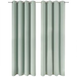 Blumtal Verdunklungsvorh&auml;nge, Gr&uuml;n, Kunststoff, Rechteckig, 140x175 cm, Oeko-Tex&reg; Standard 100, Wohntextilien, Gardinen & Vorh&auml;nge, Verdunkelungsvorh&auml;nge