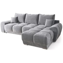 Bromarkt Ecksofa, Grau, Kunststoff, 3-Sitzer, L-Form,L-Form, 290x180 cm, Wohnzimmer, Sofas & Couches, Wohnlandschaften, Ecksofas