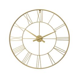 Edaxo Wanduhr, Gold, Metall, 70x70x3 cm, Dekoration, Uhren, Wanduhren