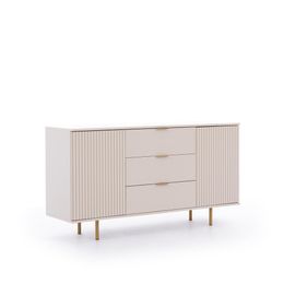 Ravio Kommode, Kaschmir, Metall, 3 Schubladen, 150x80x41 cm, Wohnzimmer, Kommoden & Sideboards, Sideboards