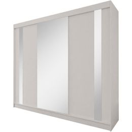 Beautysofa Schwebet&uuml;renschrank, Kaschmir, Holzwerkstoff, 12 F&auml;cher, 240x216x61 cm, Schlafzimmer, Kleiderschr&auml;nke, Schwebet&uuml;renschr&auml;nke