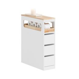 sobuy Nischenregal, Wei&szlig;, Holzwerkstoff, Holz, 23x82x65 cm, Badezimmer, Badezimmerschr&auml;nke, Midischr&auml;nke