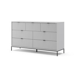 VICCO Sideboard, Grau, Holzwerkstoff, 7 F&auml;cher, 7 Schubladen, Rechteckig, 140x81x42 cm, Wohnzimmer, Kommoden & Sideboards, Sideboards