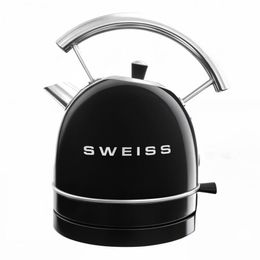 Sweiss Wasserkocher, Schwarz, Metall, 20x27.5x23.5 cm, K&uuml;chenger&auml;te, Wasserkocher
