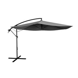Juskys Ampelschirm, Dunkelgrau, Metall, 330x330 cm, Sonnen- & Sichtschutz, Sonnenschirme, Ampelschirme