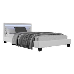 Juskys Polsterbett, Wei&szlig;, Holzwerkstoff, 120x200 cm, Schlafzimmer, Betten, Polsterbetten