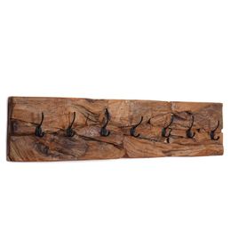 Creedwood Wandgarderobe, Natur, Holz, Echtholz,Recyclingholz, Vintage, 90x20x7 cm, Garderobe, Garderobenleisten & Garderobenhaken