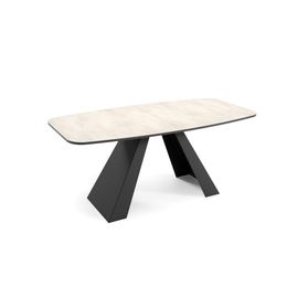 Feldmann-Wohnen Esstisch, Ecru, Metall, Rechteckig,Rechteckig, Wange, 80x76x160 cm, Esszimmer, Tische, Esstische