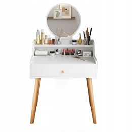 Rebiko Schminktisch,, Wei&szlig;, Holzwerkstoff, 40x85x70 cm, Schlafzimmer, Schminktische