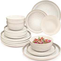 S&auml;nger S&auml;nger Tafelservice, Creme, Stein, 18-teilig, 27x6.5x27 cm, kratzfest, Essen & Trinken, Geschirr, Geschirr-Sets, Tafelservice