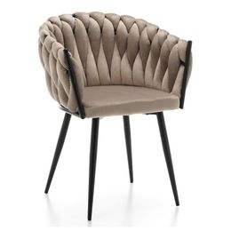 NEW HOME Stuhl, Beige, Metall, 60x83x55 cm, Esszimmer, St&uuml;hle, Esszimmerst&uuml;hle, Vierfu&szlig;st&uuml;hle